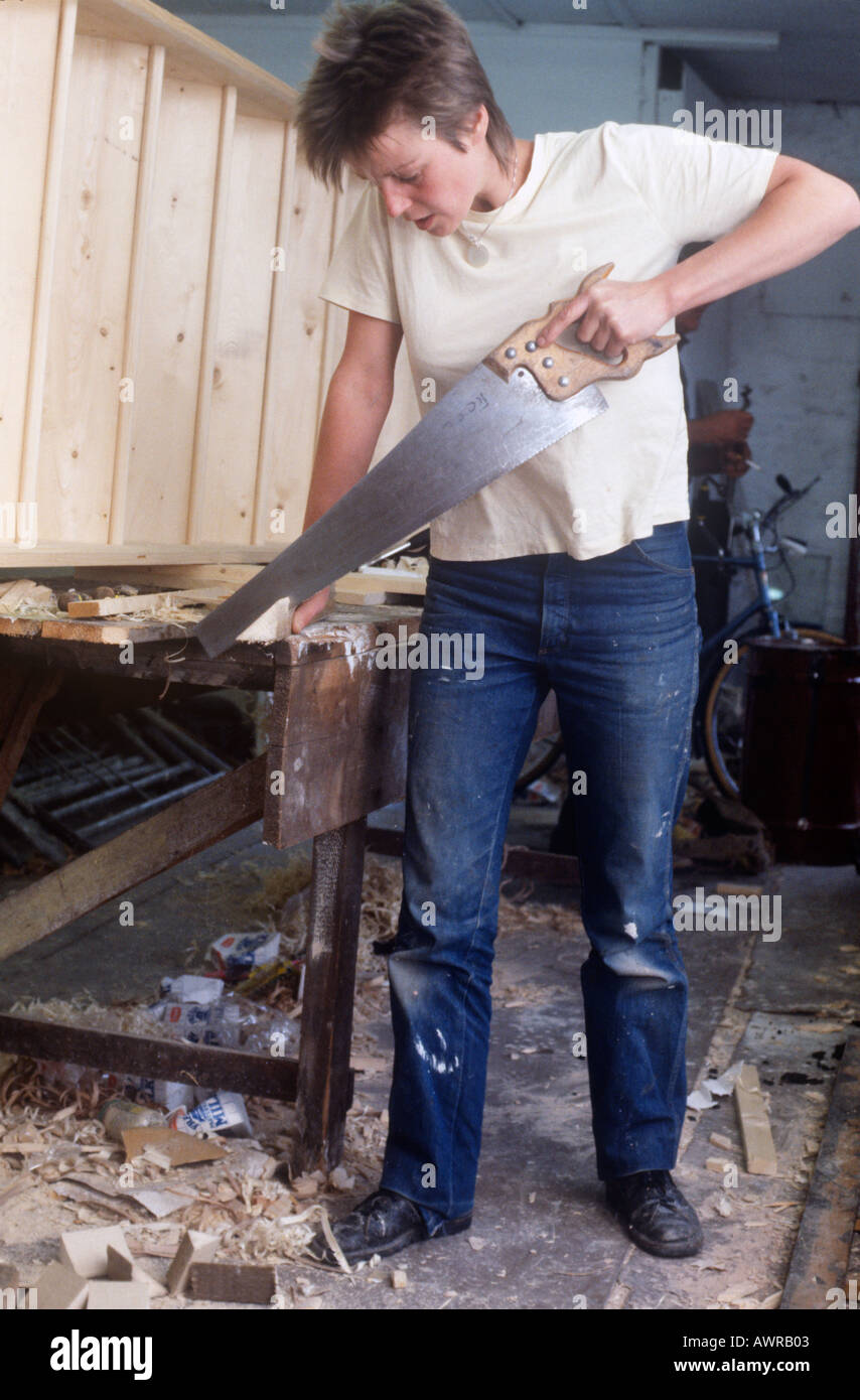 Female Carpenter at Work Wales Stock Photo - Alamy