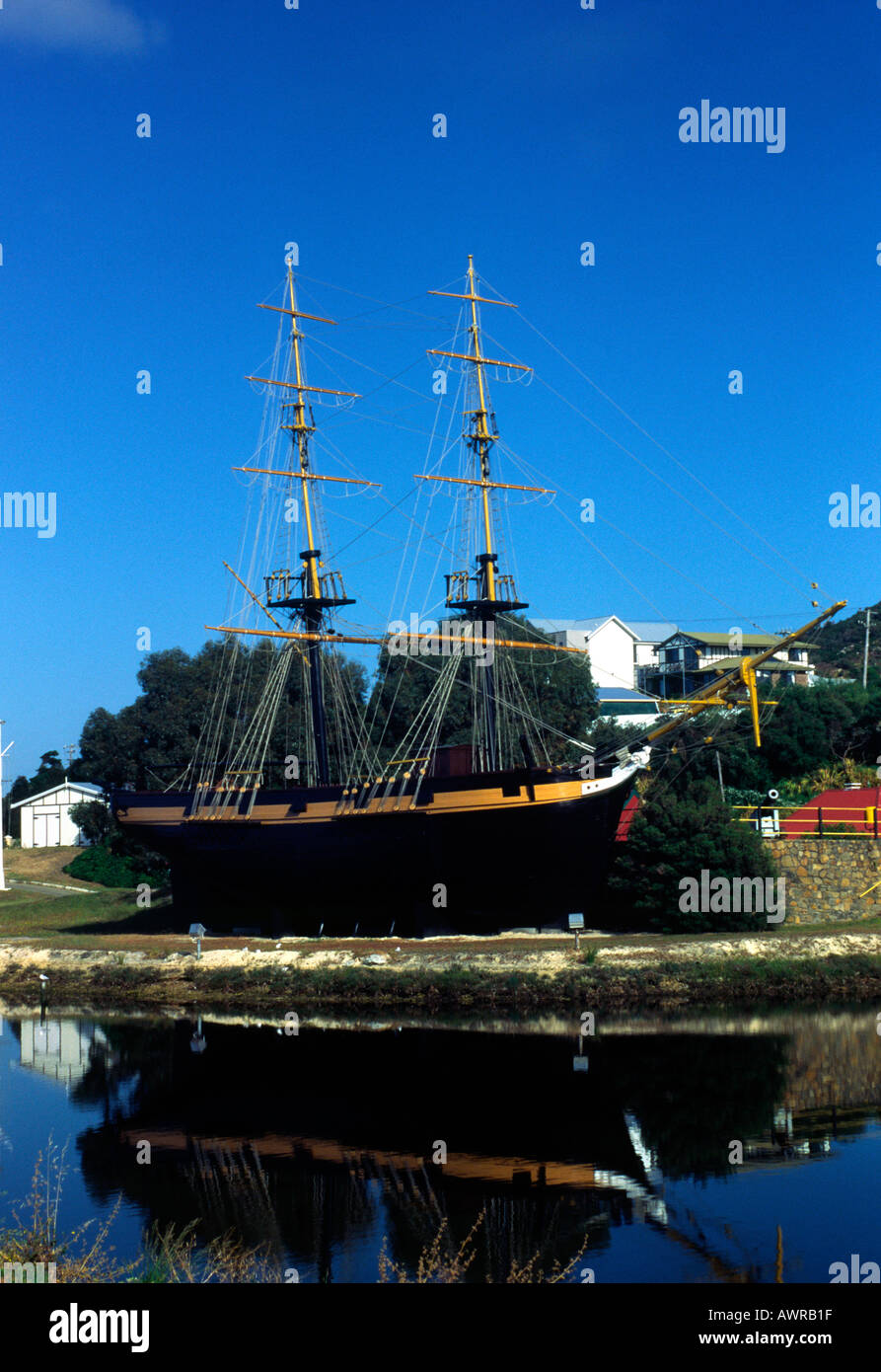 Replica Brig Amity at Albany Western Australia which brought the first ...