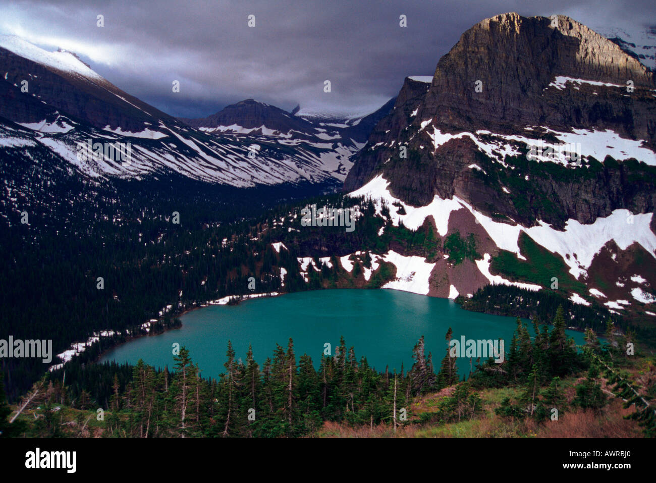Grinnell Lake below Mount Gould 9 553 feet 2 912 meters Glacier ...