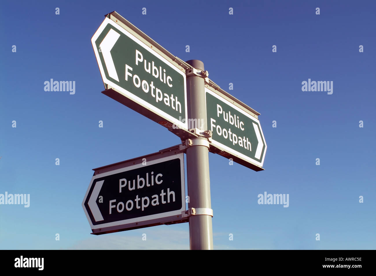 public footpath direction signs Stock Photo - Alamy
