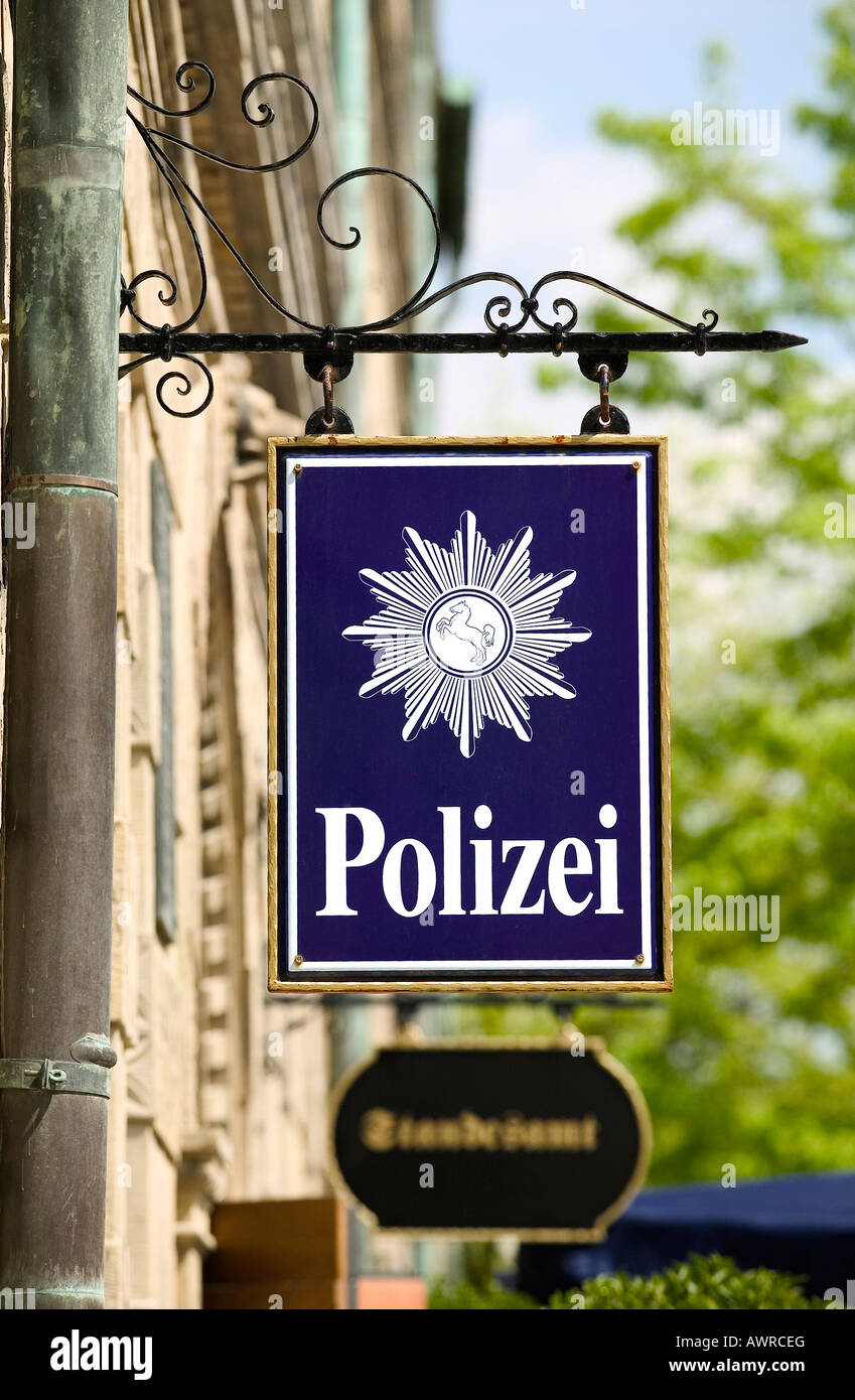 police station sign Germany Europe old sign city urban German crime ...
