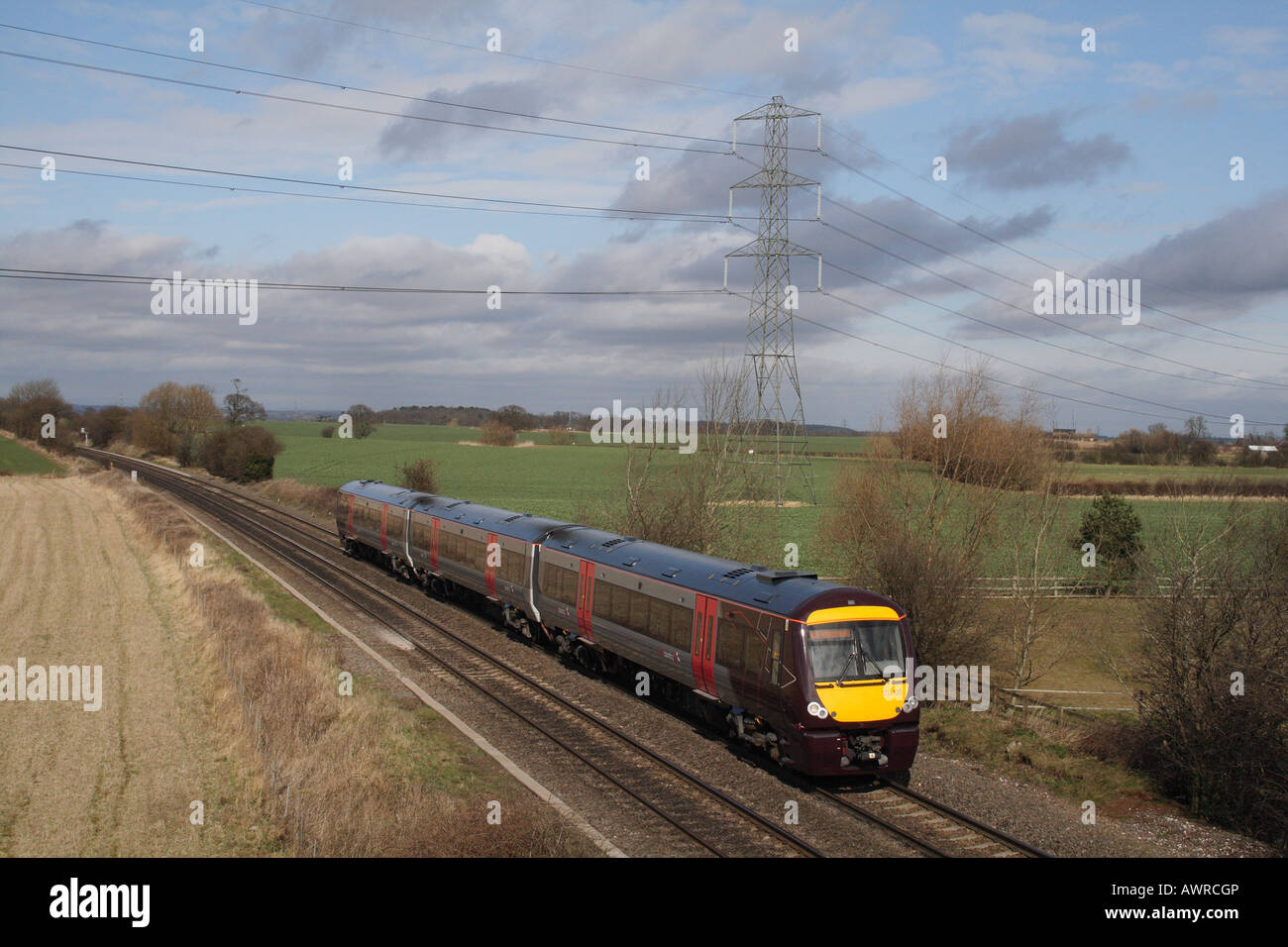 Newly painted into the Arriva Cross Country trains livery colours class ...