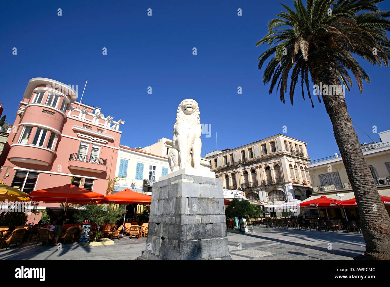 GREECE NORTHERN AEGEAN ISLANDS SAMOS PYTHAGORAS SQUARE Stock Photo - Alamy