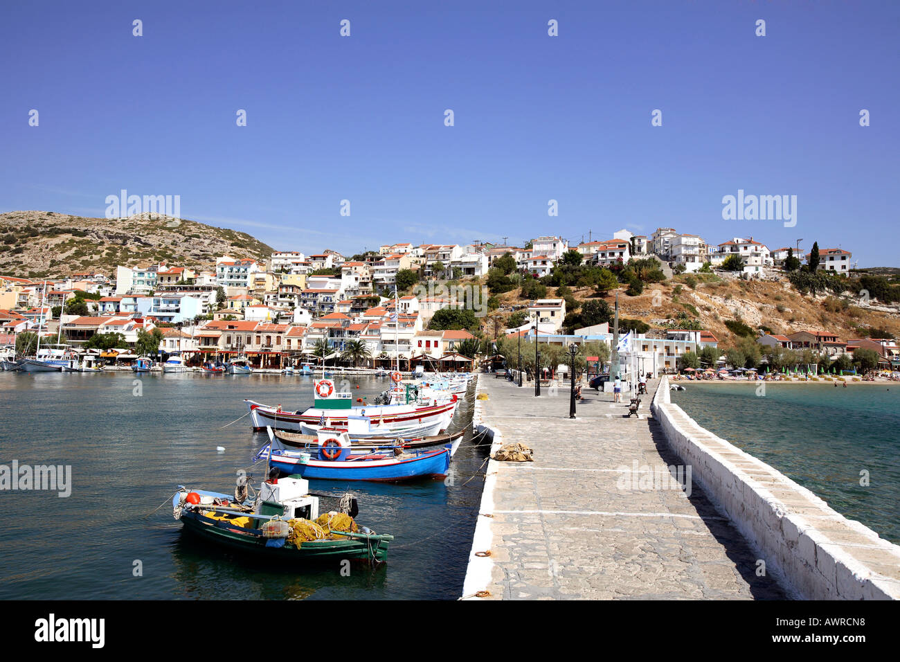 greece northern aegean islands samos the resort of pythagorion Stock ...