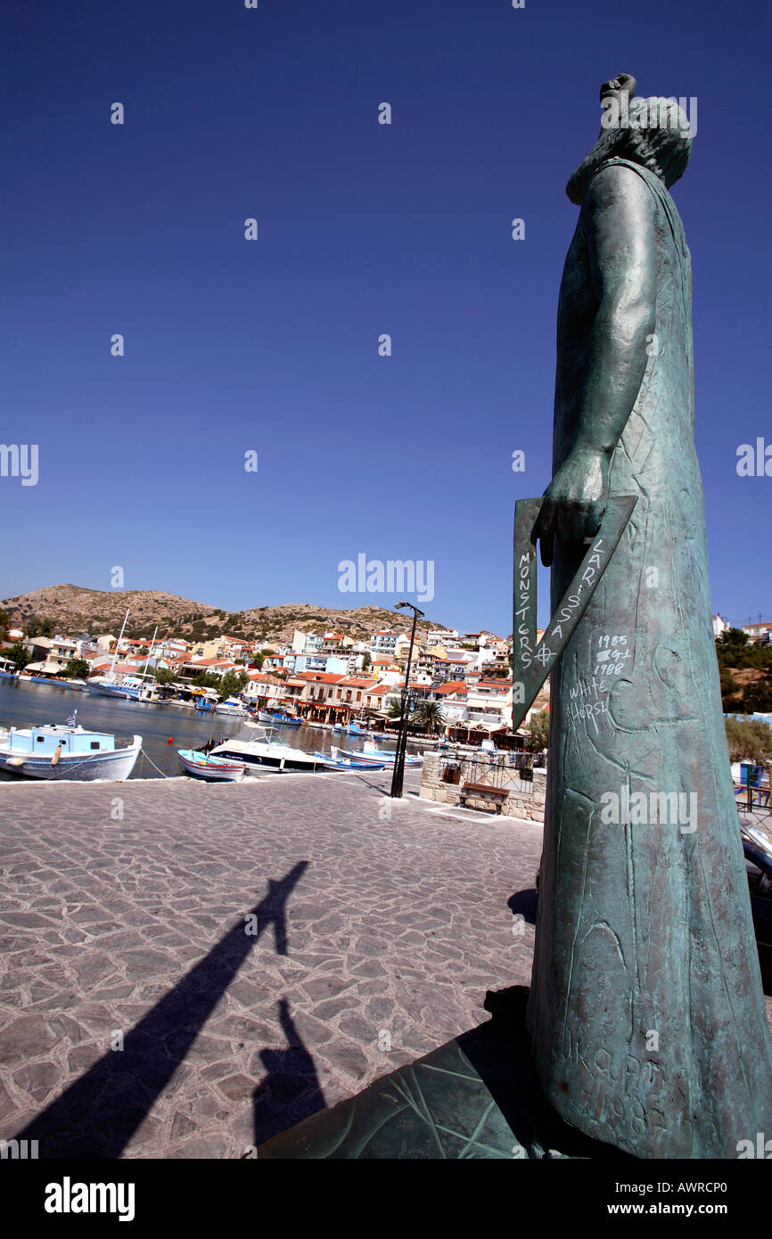 greece northern aegean islands samos the monument to pythagoras in ...