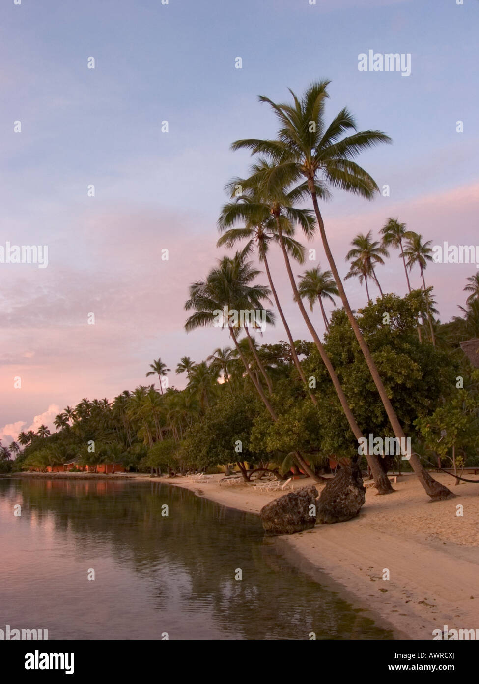 Sunrise on Bora Bora beach, French Polynesia Stock Photo - Alamy