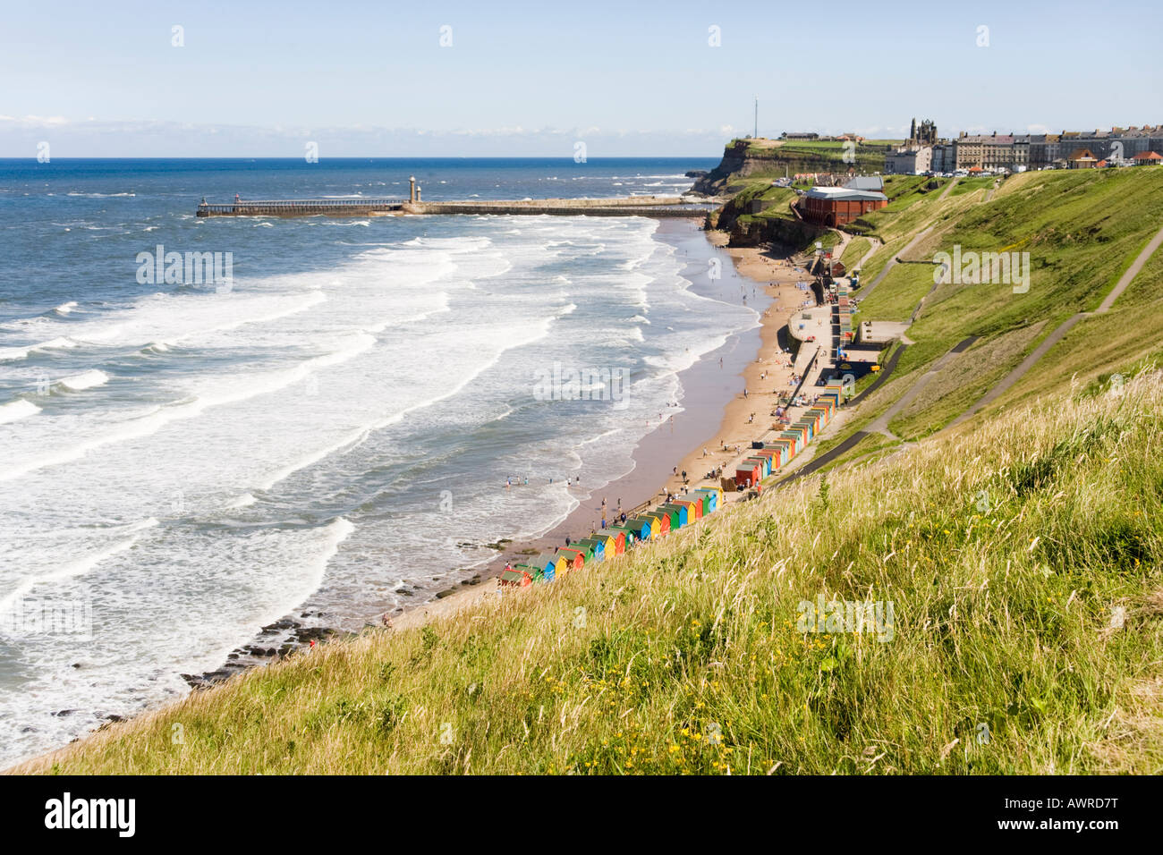 Whitby beach cliffs hi-res stock photography and images - Alamy
