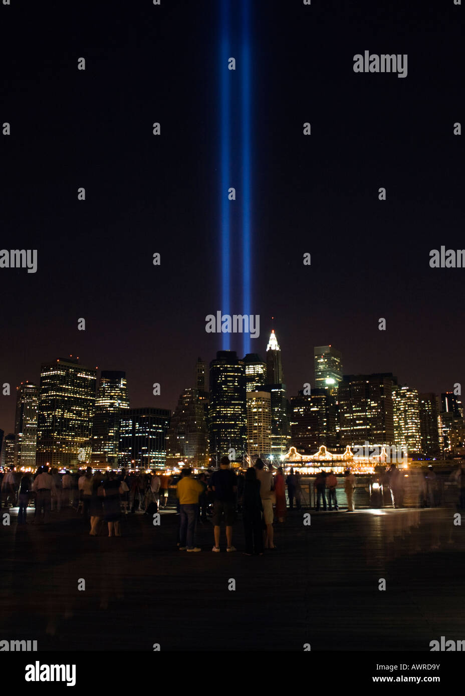 World Trade Center Tribute Lights Stock Photo - Alamy