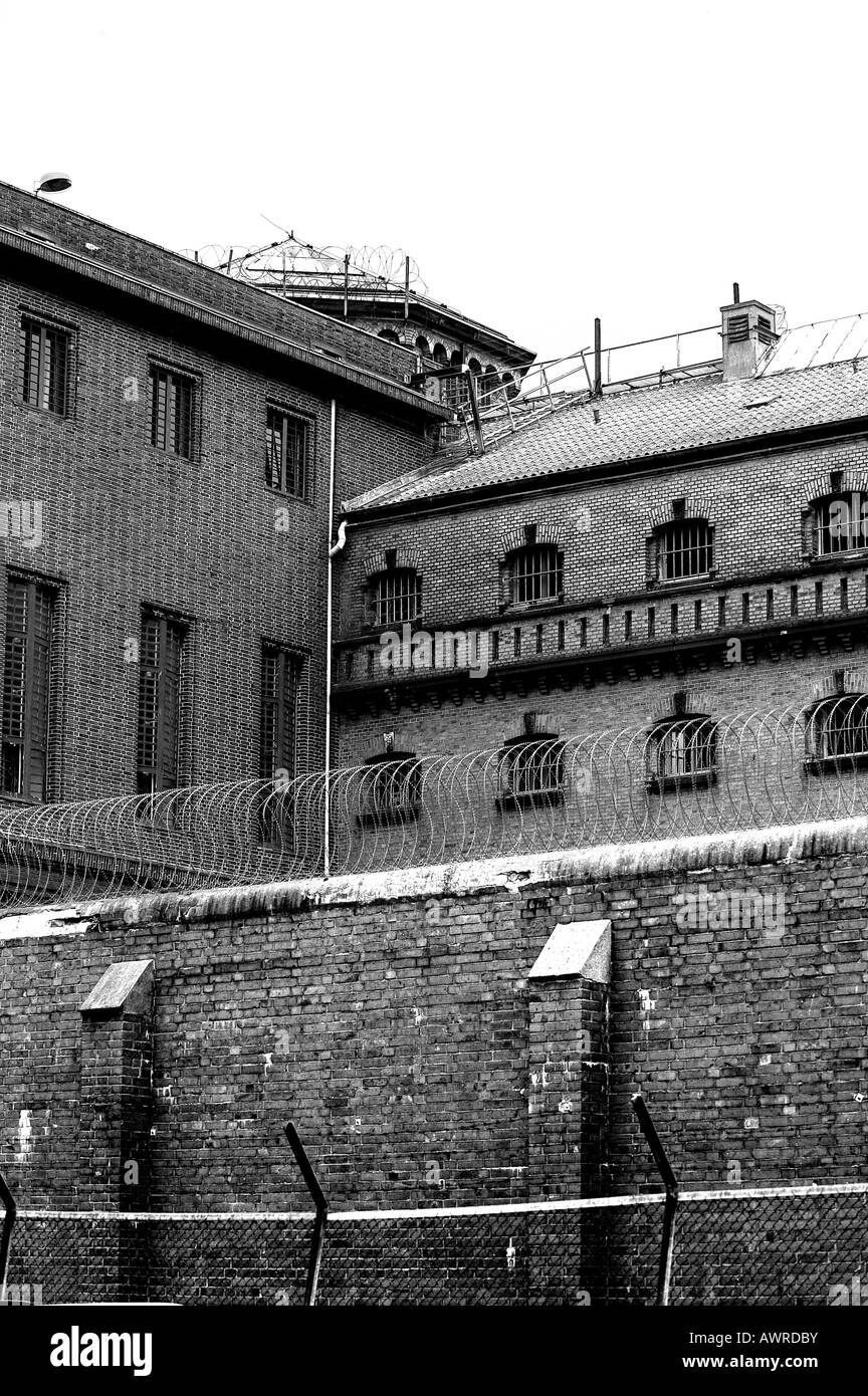 Hamburg Germany Europe prison jail building wall security old window ...