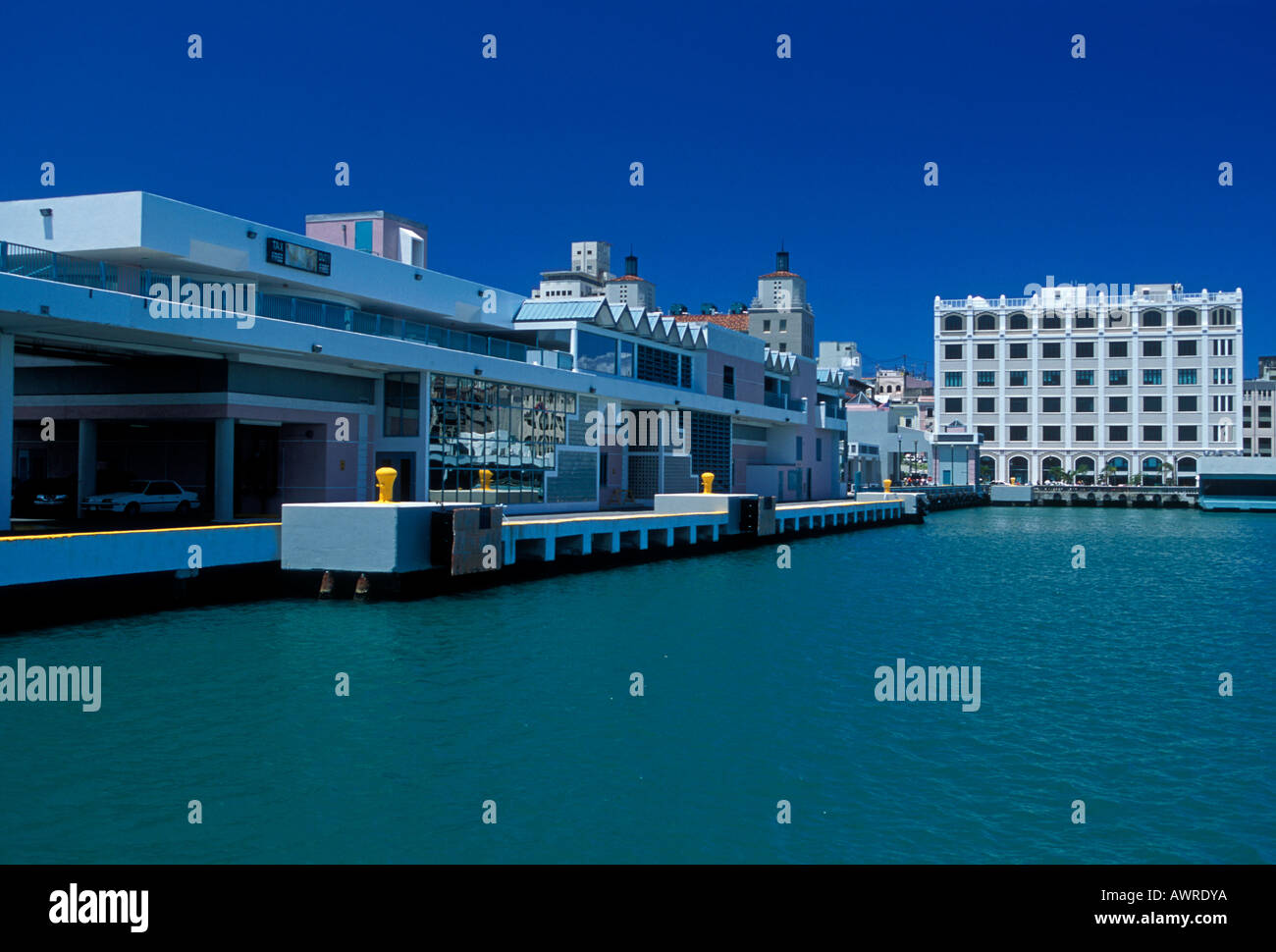 ferry terminal, waterfront, San Juan, Puerto Rico, West Indies Stock ...