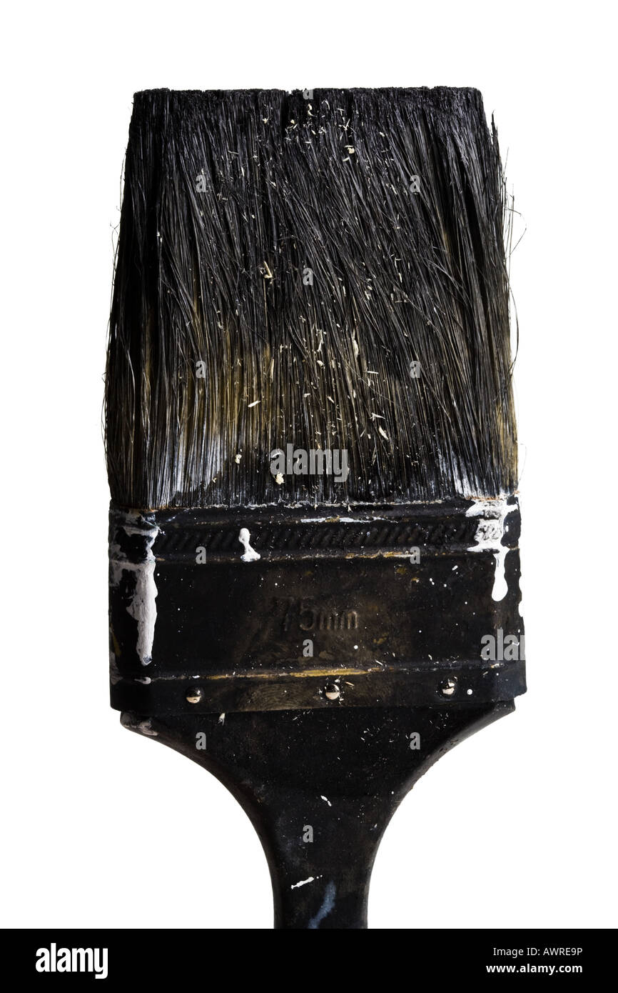 Black paint with brush hi-res stock photography and images - Alamy