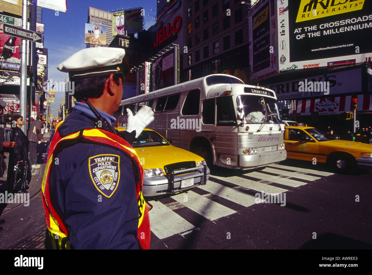 Traffic Cop Times Square New York USA Stock Photo - Alamy