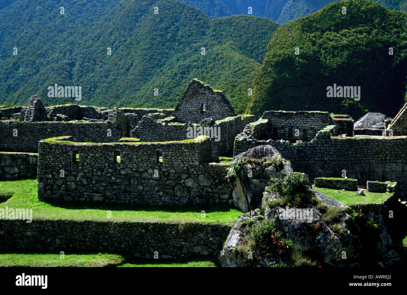 Inca Ruins of Machu-Picchu - Peru - South-America Stock Photo - Alamy