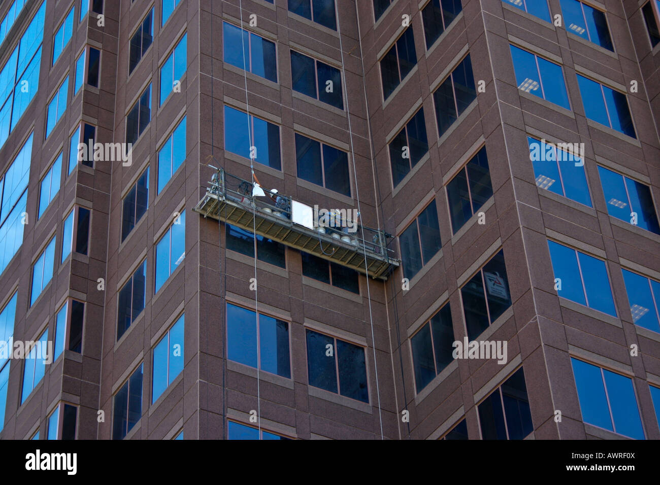 A modern building in the cityToledo Ohio high rise window cleaner full ...
