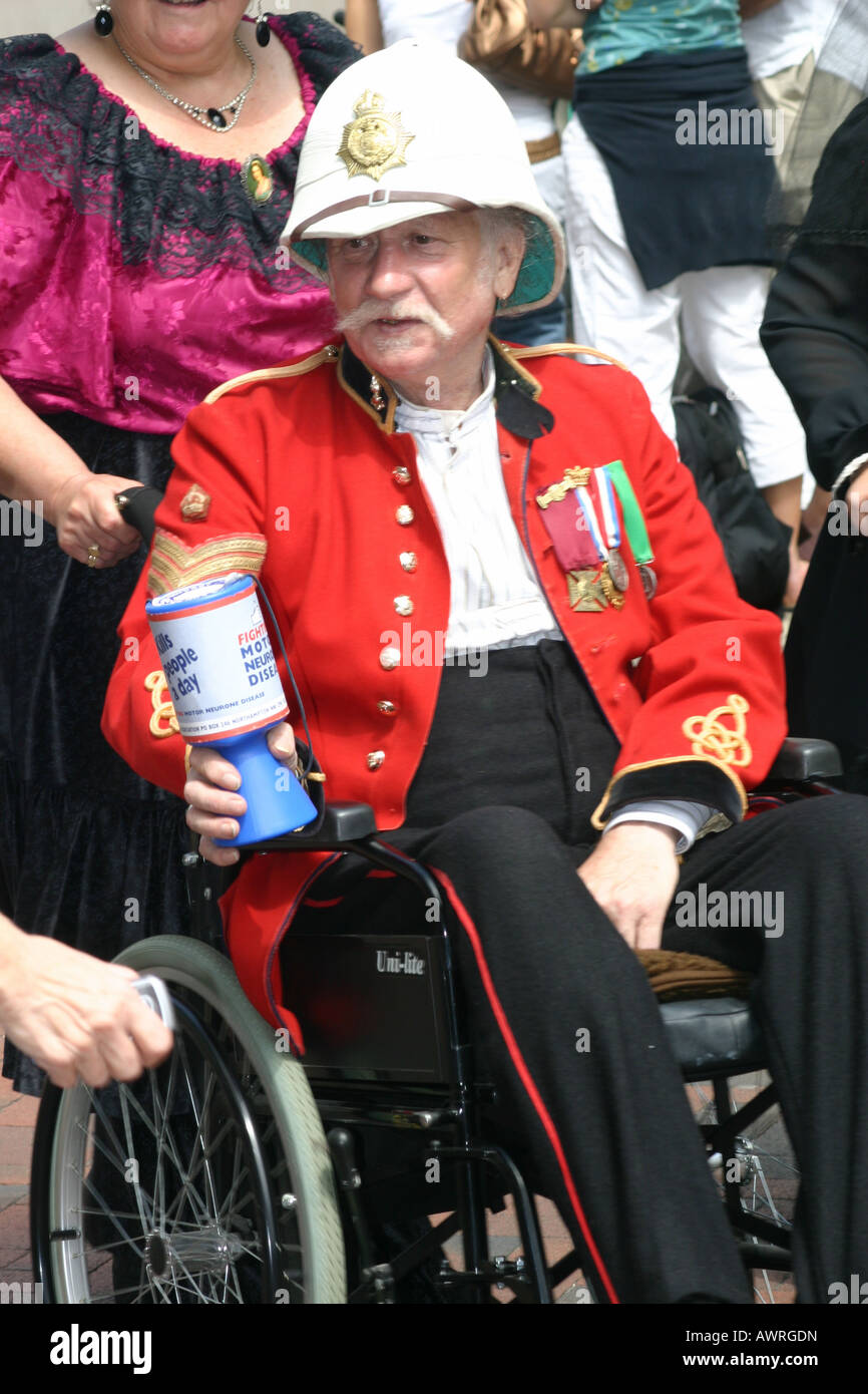 disabled victorian costume dressed infantryman dickens festival Stock ...
