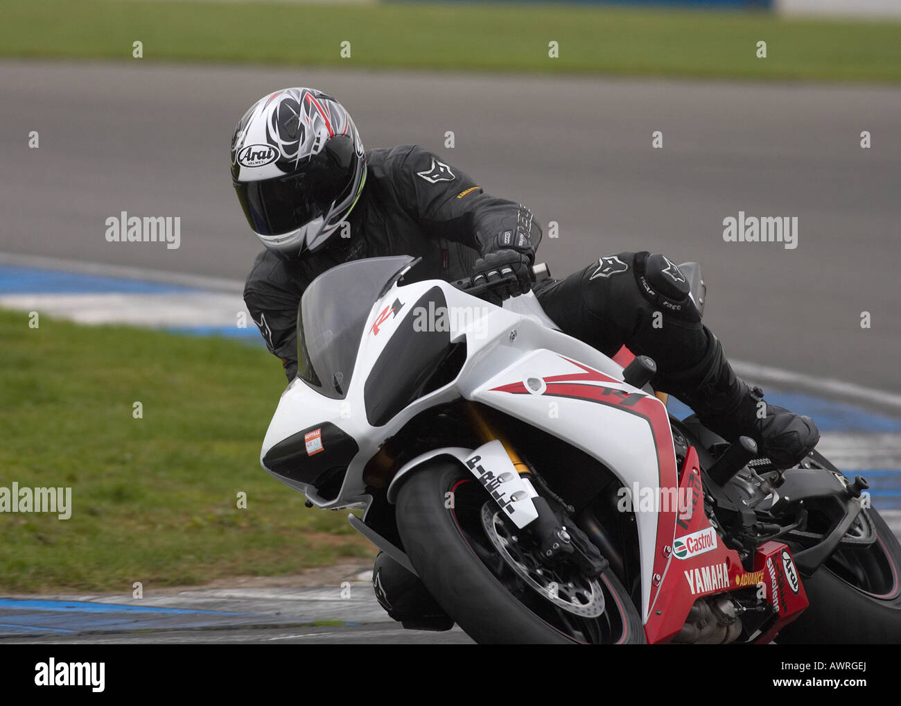 Yamaha motorcycle cornering hi-res stock photography and images - Alamy