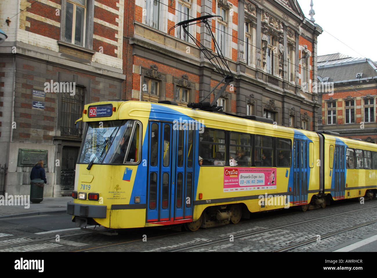 Brussels belgium tram on rue hi-res stock photography and images - Alamy
