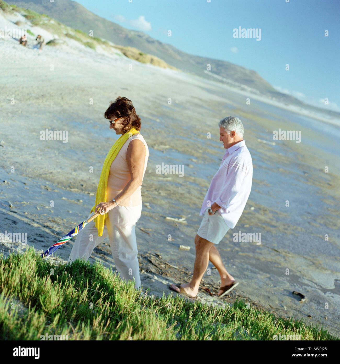 Side View Man Walking Umbrella Hi Res Stock Photography And Images Alamy