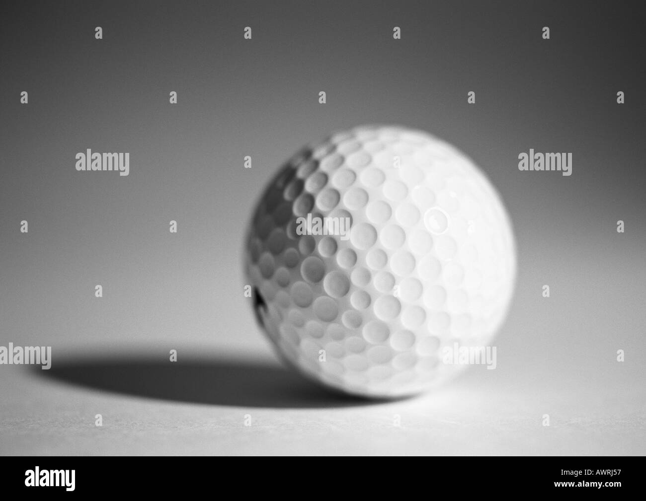 Golf ball, close-up, b&w Stock Photo - Alamy