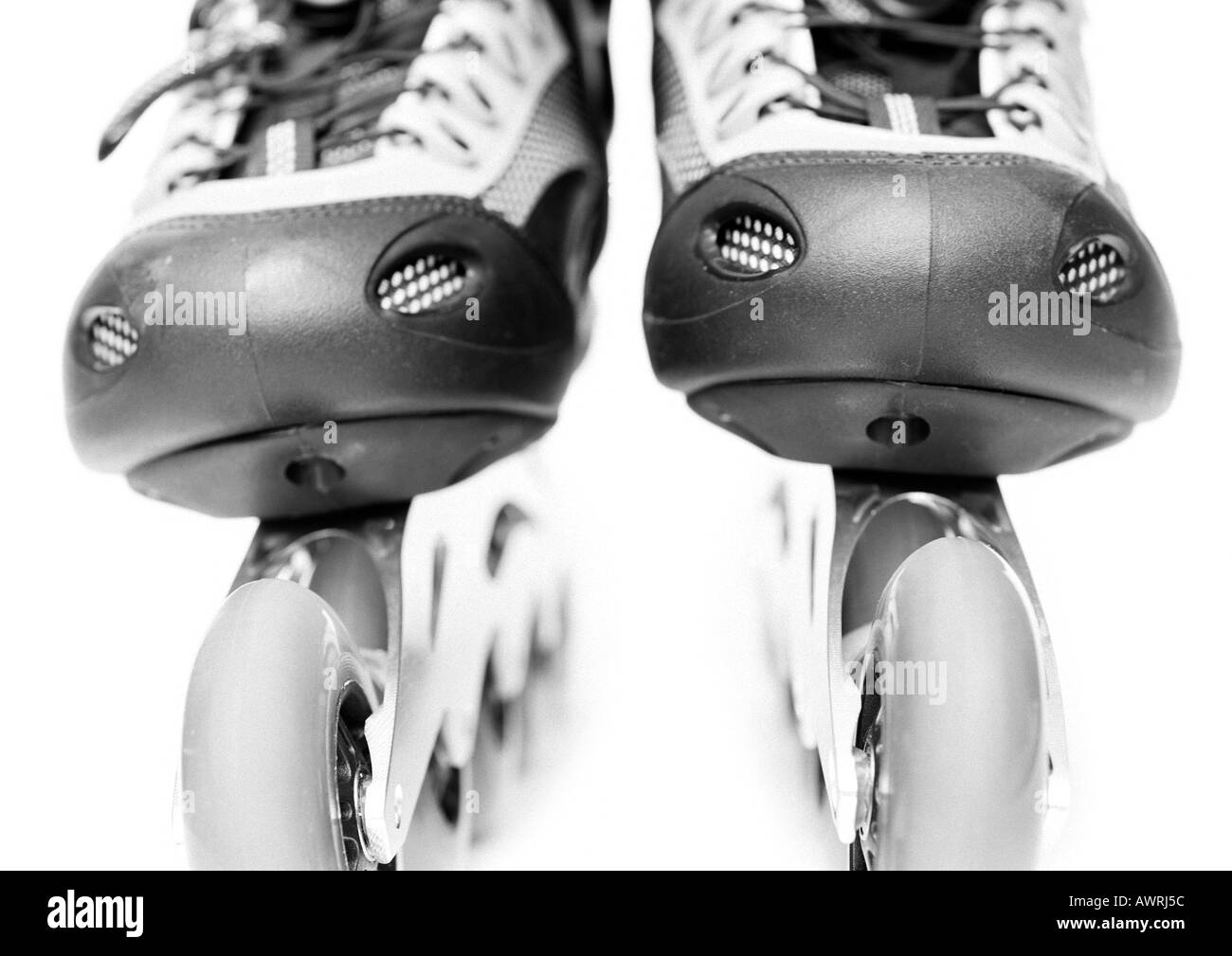 In-line skate, close-up, b&w Stock Photo - Alamy