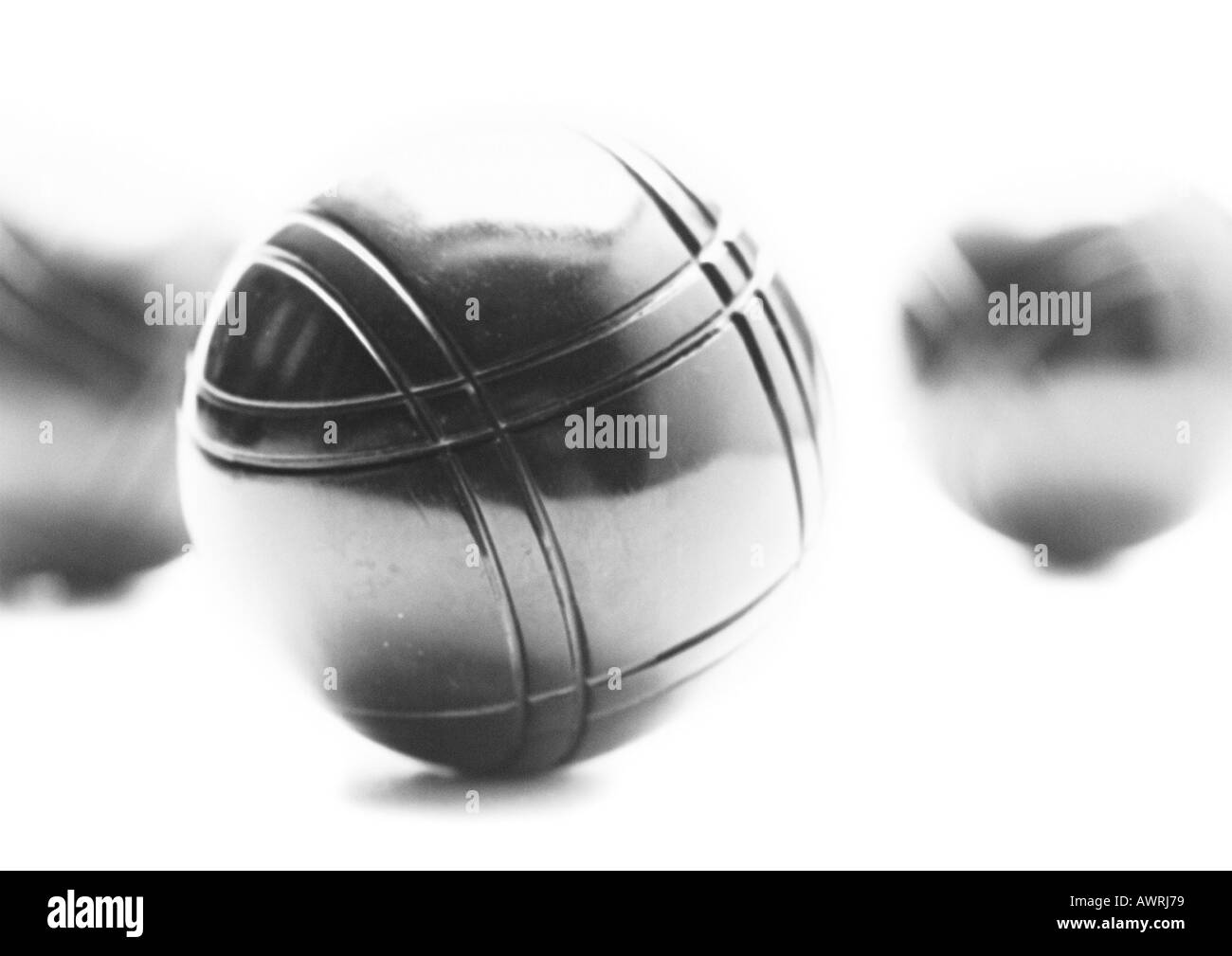 Petanque balls, b&w Stock Photo - Alamy