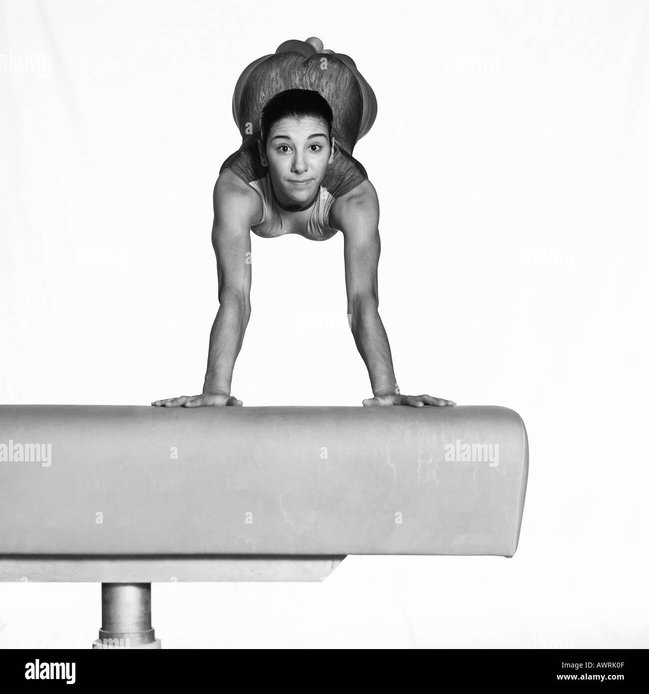 Black woman balancing arms out Black and White Stock Photos & Images ...