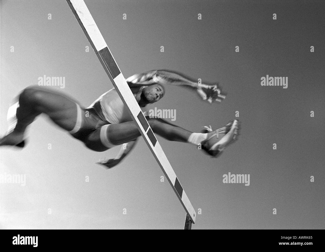 Hurdle and athlete Black and White Stock Photos & Images - Alamy