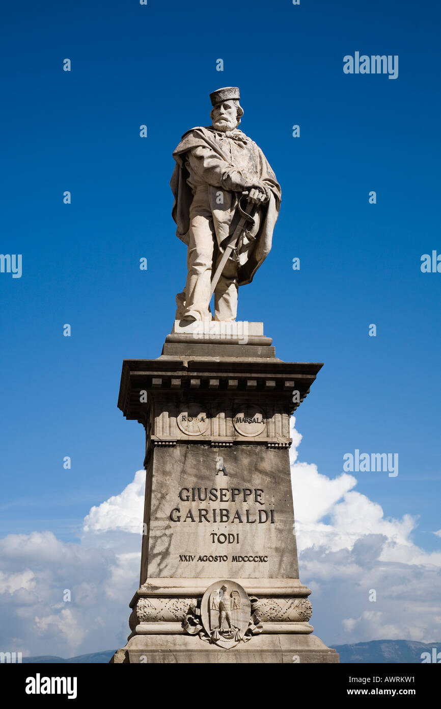 Statue of Garibaldi Todi Italy Stock Photo - Alamy