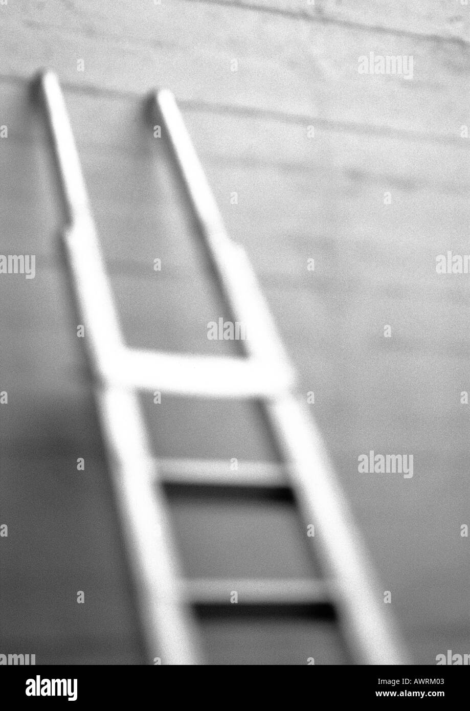 Ladder, blurred, b&w Stock Photo - Alamy
