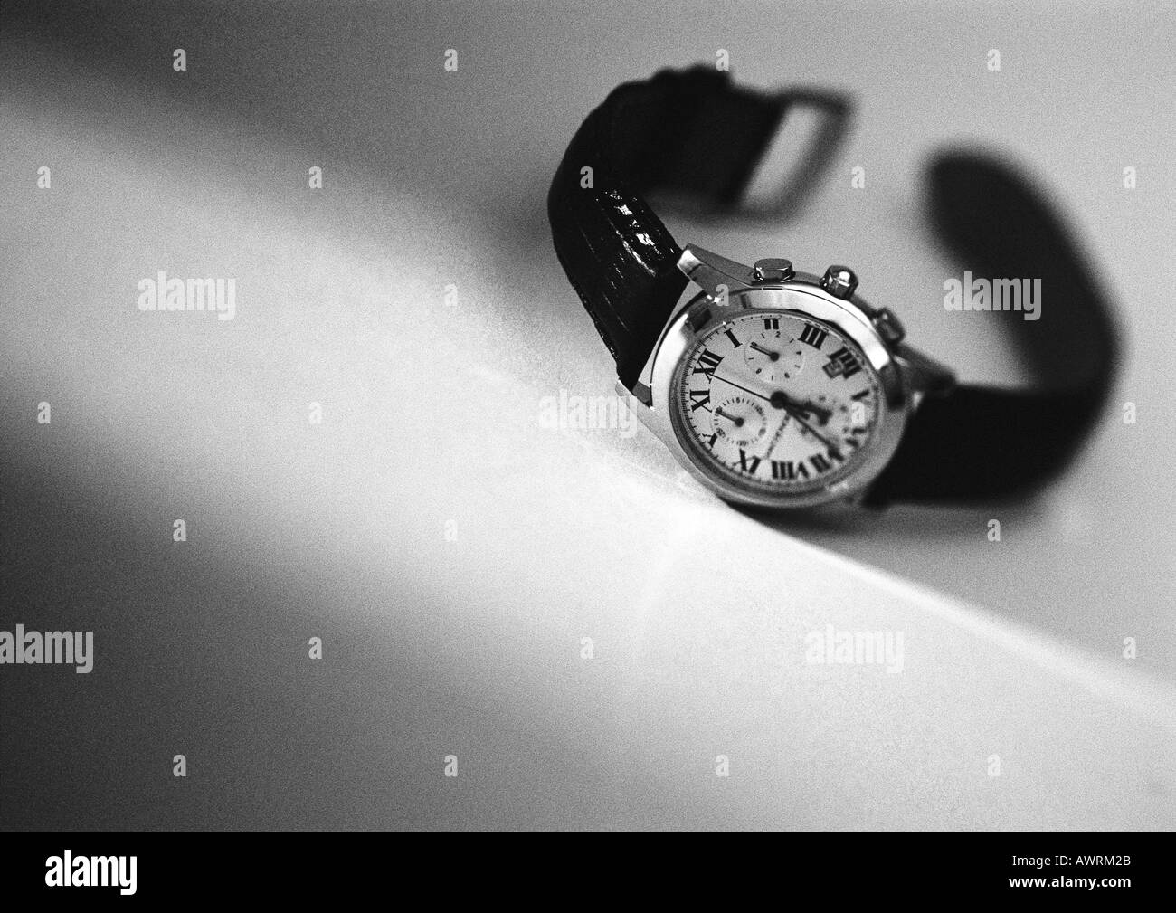 Wrist watch, b&w Stock Photo - Alamy