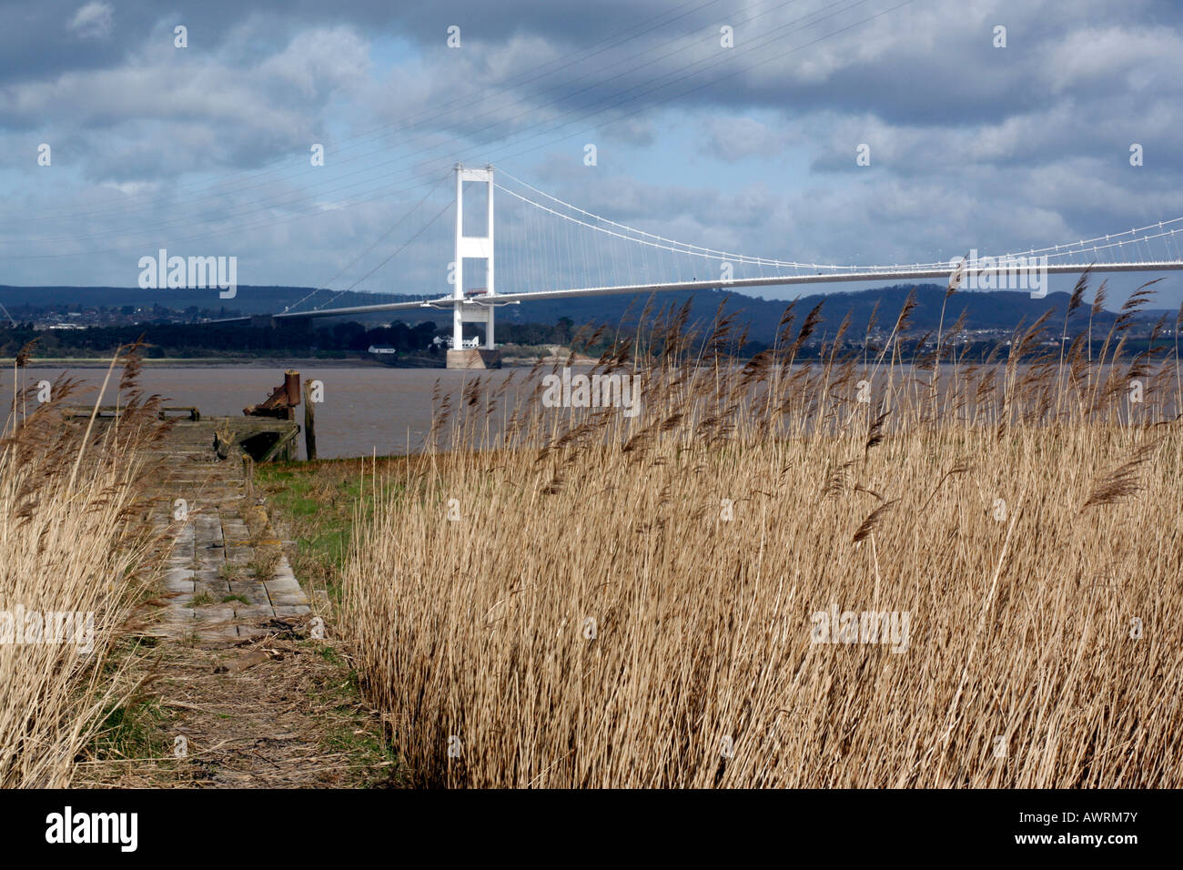 Site of the Aust ferry terminal. The Severn Bridge opened in 1966 ...