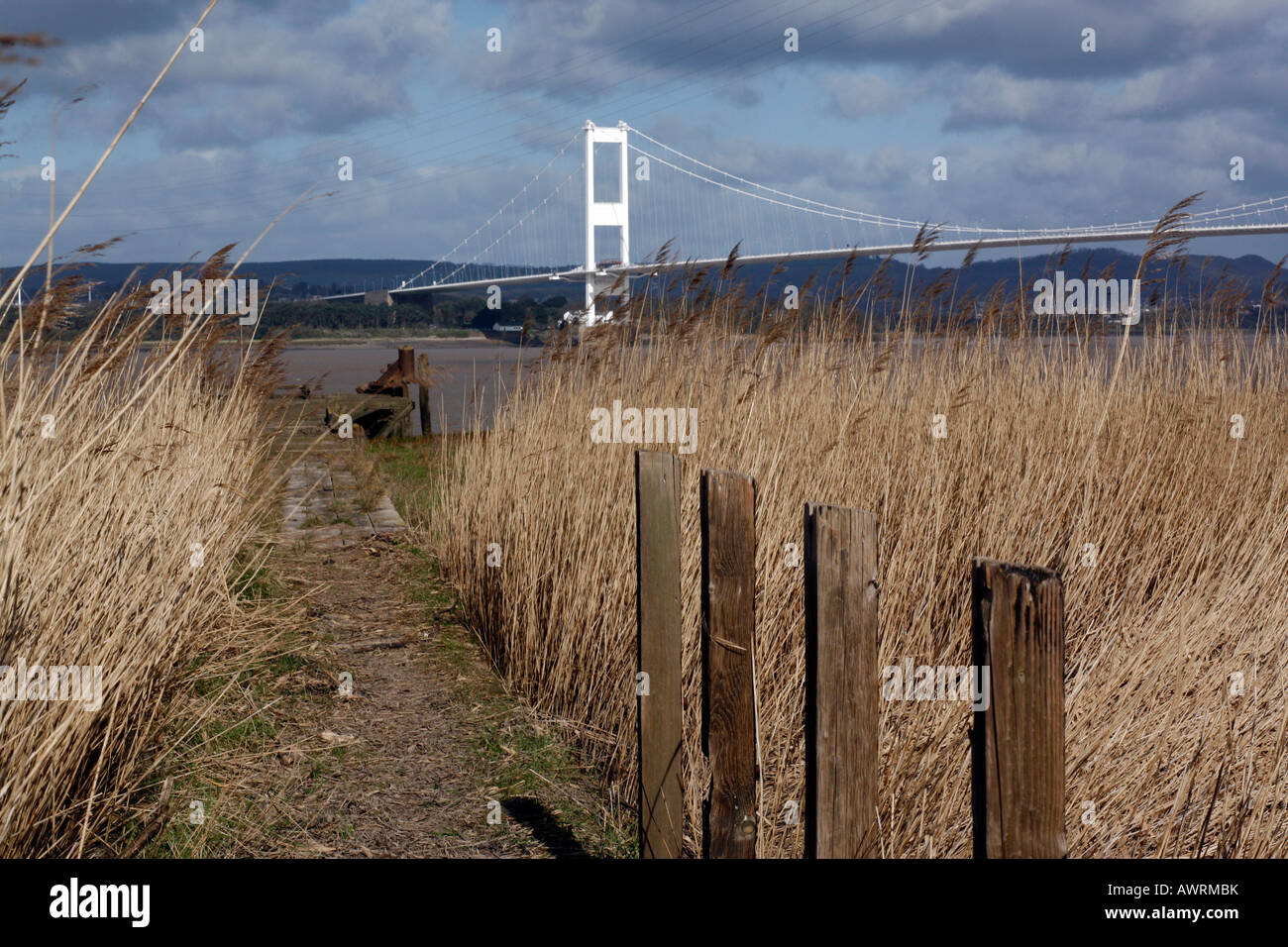 The jetty at Aust, site of the old ferry crossing Stock Photo - Alamy