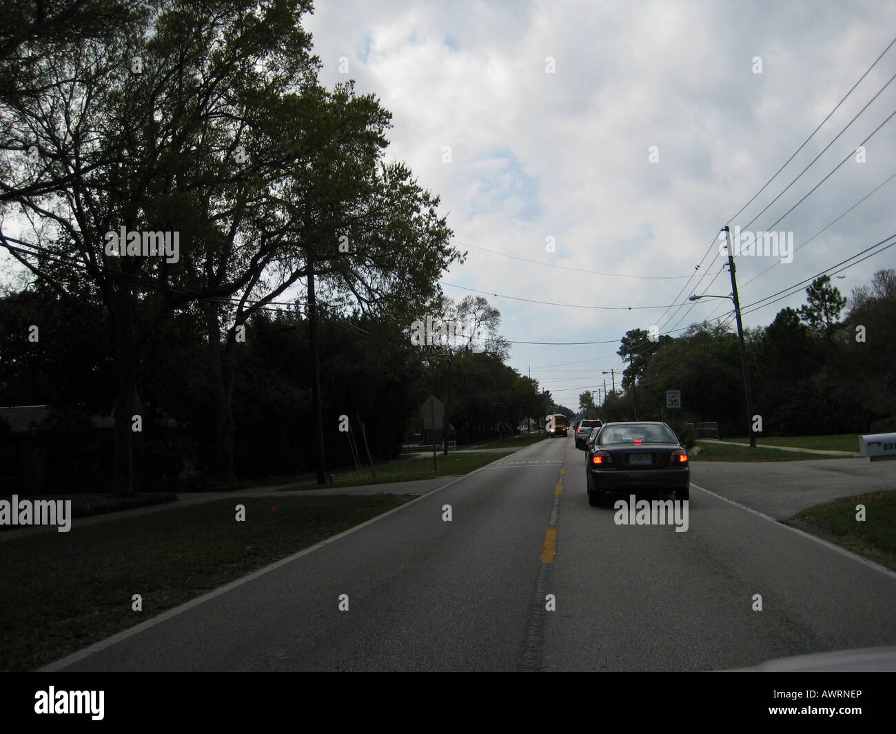 School bus Dropping off Children Stock Photo - Alamy