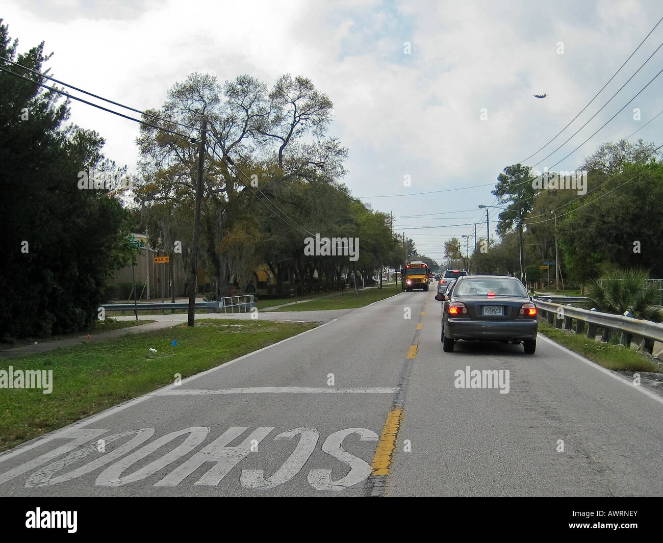 School bus Dropping off Children Stock Photo - Alamy