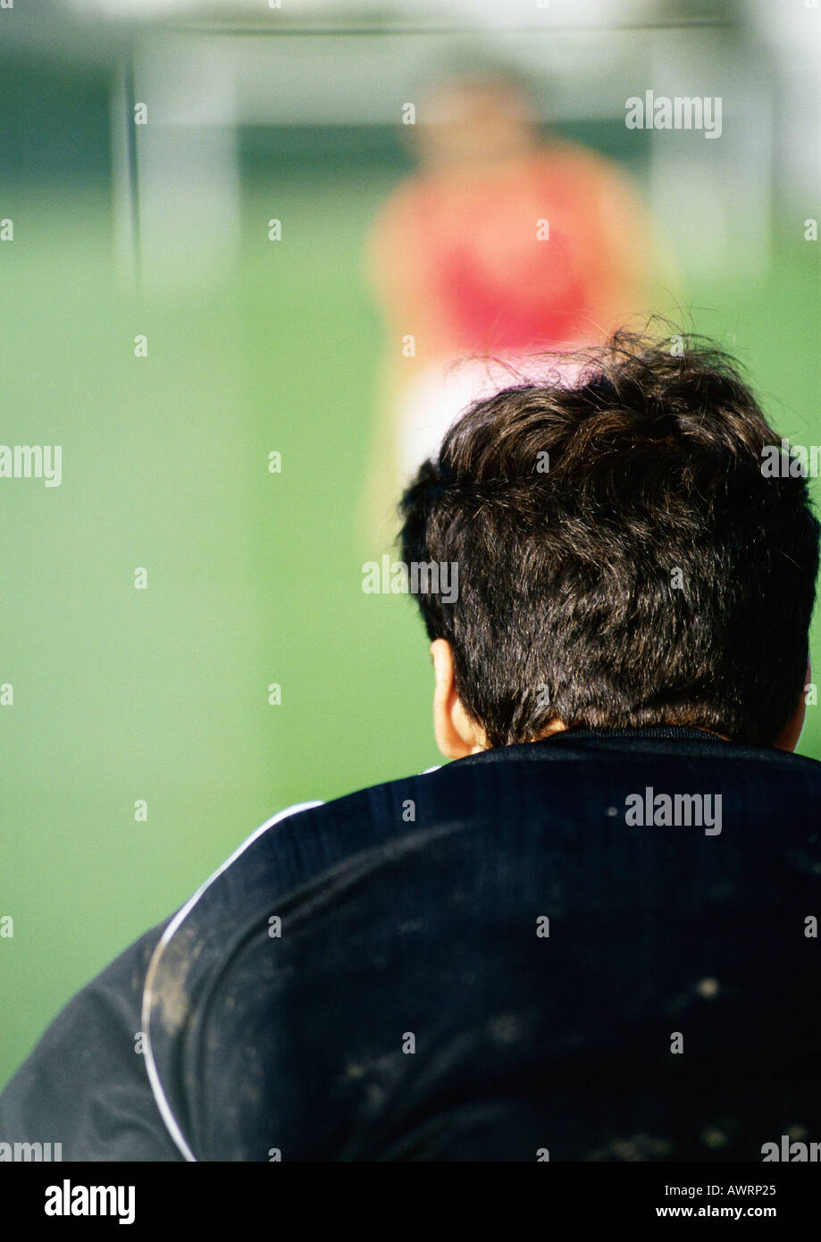 Rear view goalie hi-res stock photography and images - Alamy