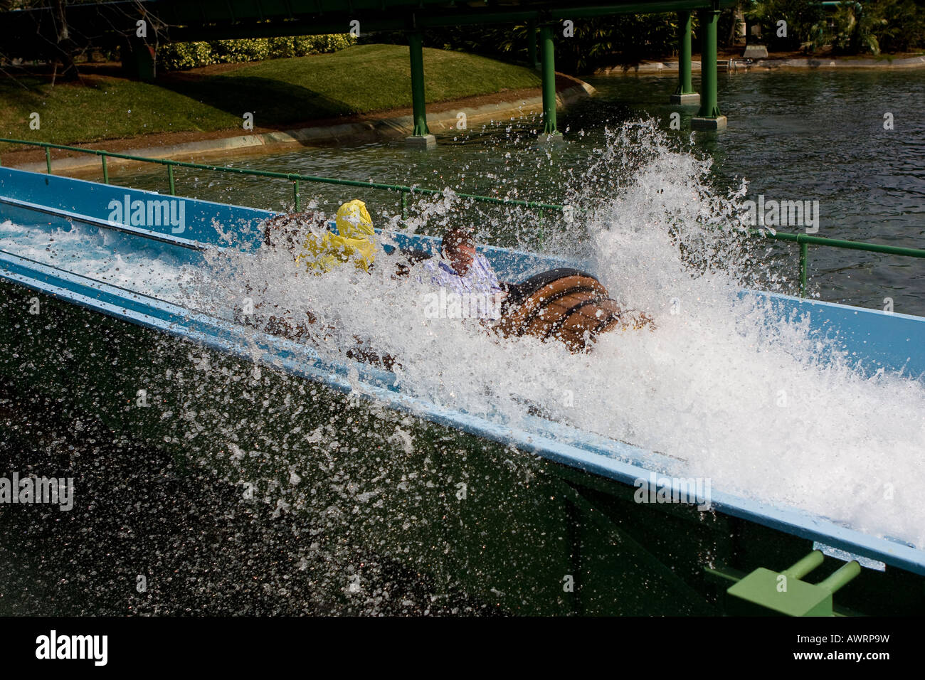 Log Flume Ride at Busch Gardens Florida USA Stock Photo - Alamy