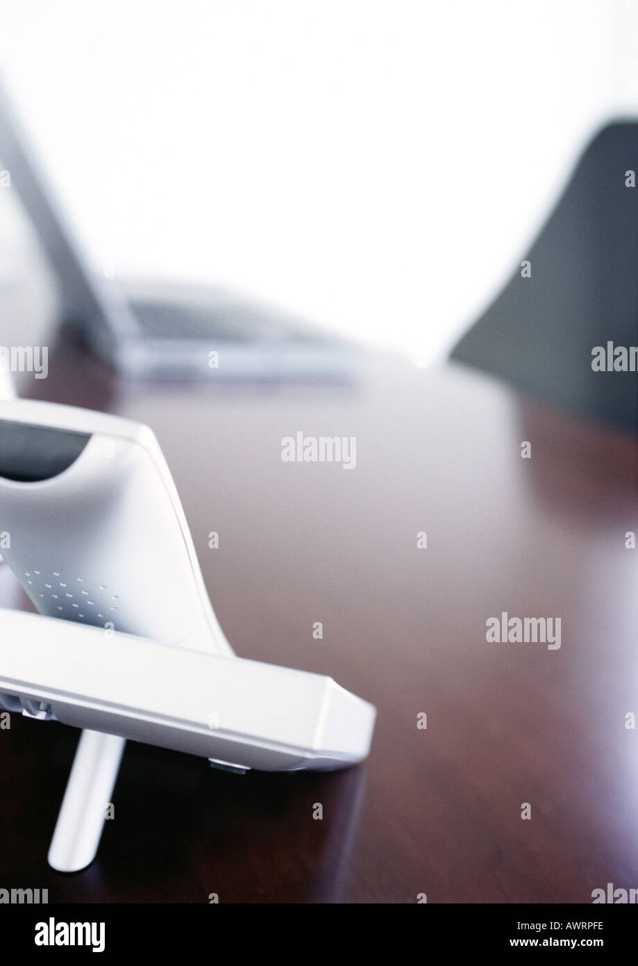 Telephone on desk, close-up Stock Photo - Alamy