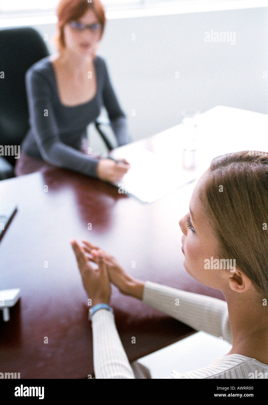 Interview desks hi-res stock photography and images - Alamy