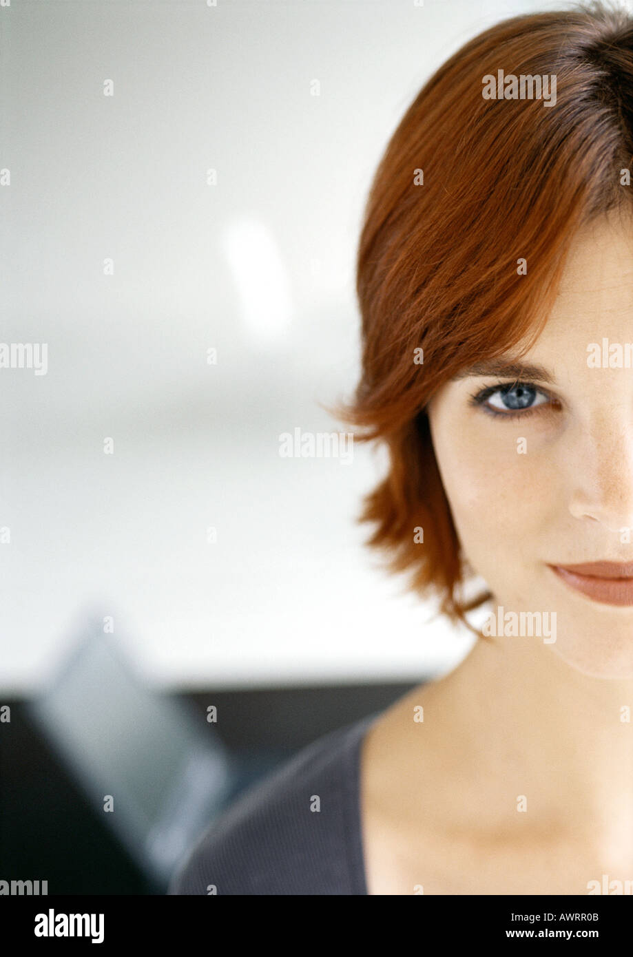 Partial face portrait european hi-res stock photography and images - Alamy
