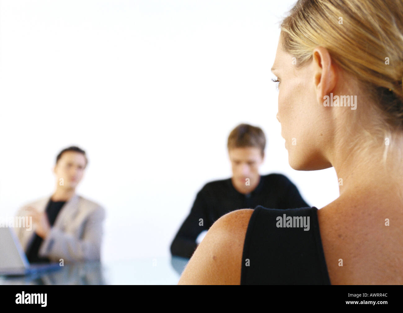 Woman sitting across man rear hi-res stock photography and images - Alamy