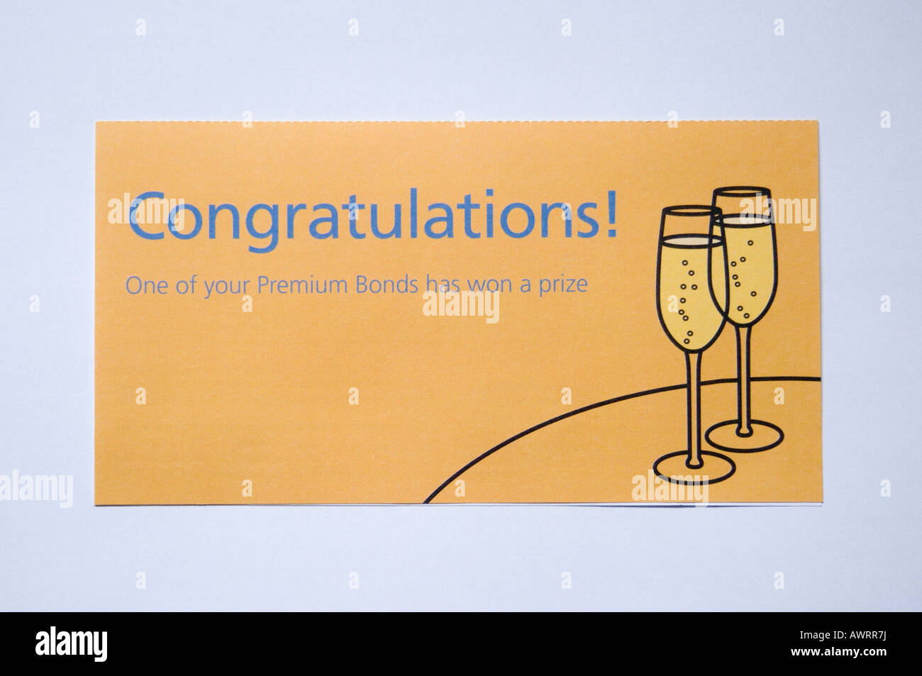 Premium Bond Winning Notice Stock Photo - Alamy