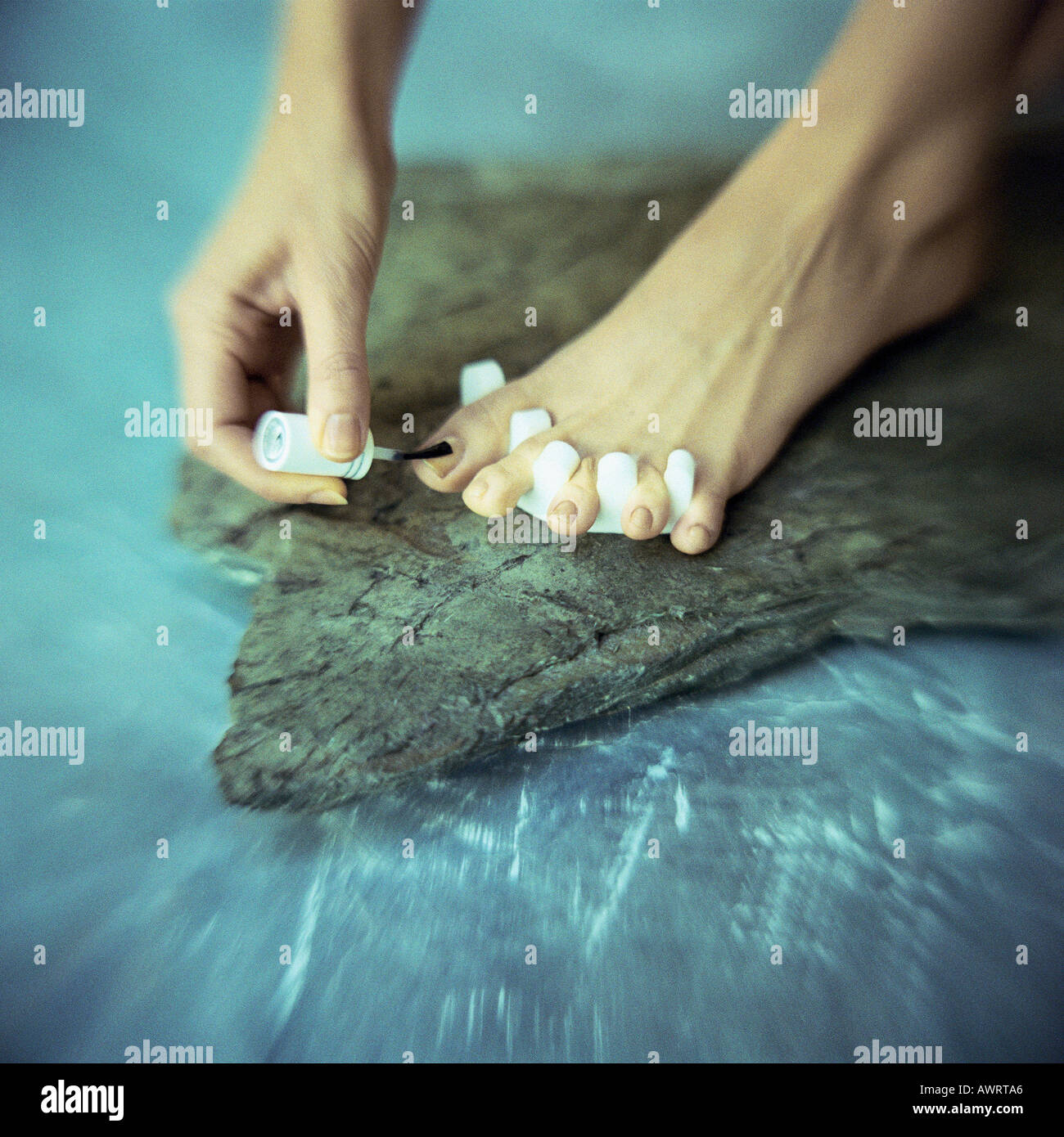 Polishing toenails hi-res stock photography and images - Alamy