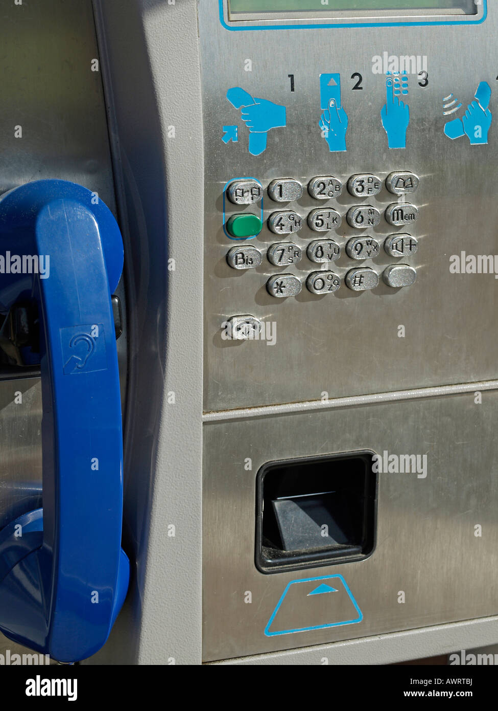 modern public telephone for usage with a card Stock Photo - Alamy