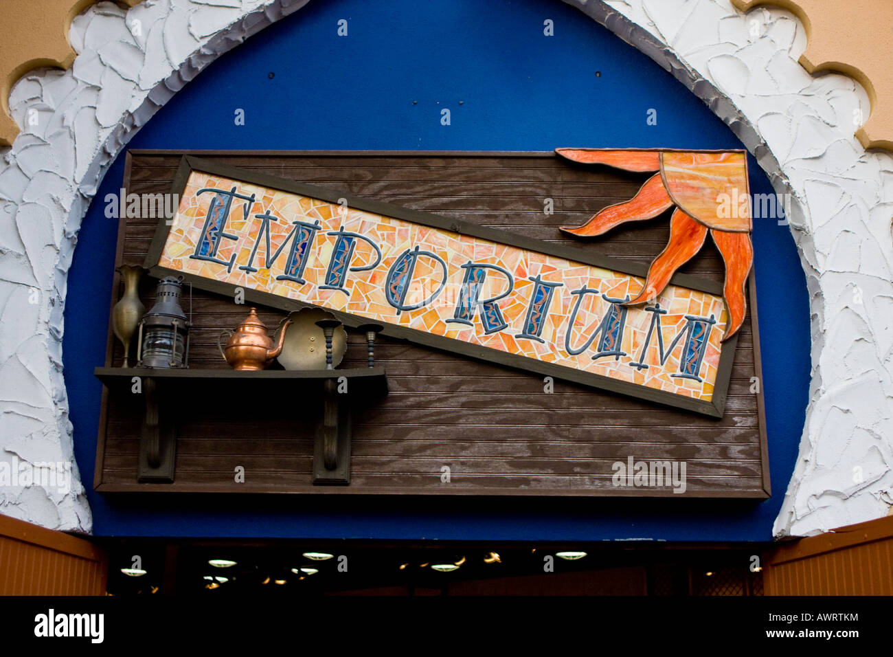 Emporium Shop Sign Stock Photo - Alamy