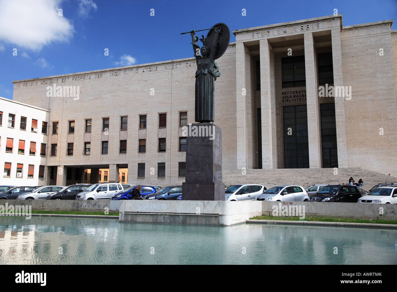 library and great hall building of the Sapienza University in Rome ...