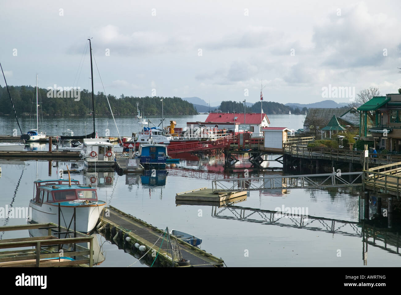 Ganges Harbour Salt Spring Island, BC, Canada Stock Photo - Alamy