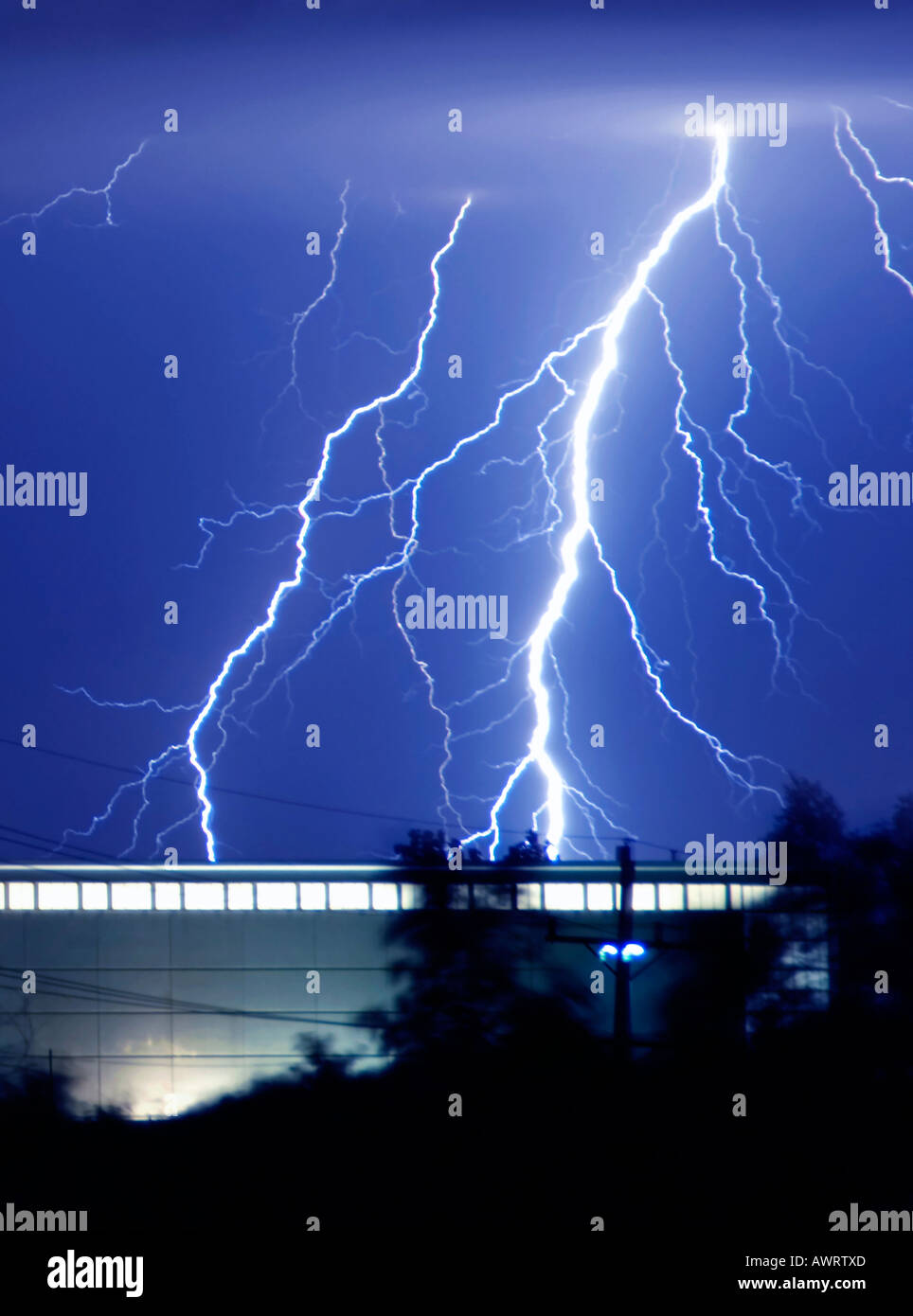 Extreme Lightning Strike Stock Photo - Alamy