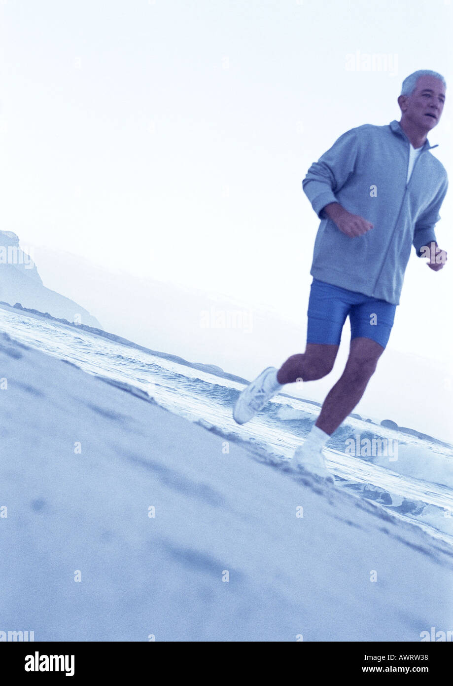Tired senior man running on hi-res stock photography and images - Alamy