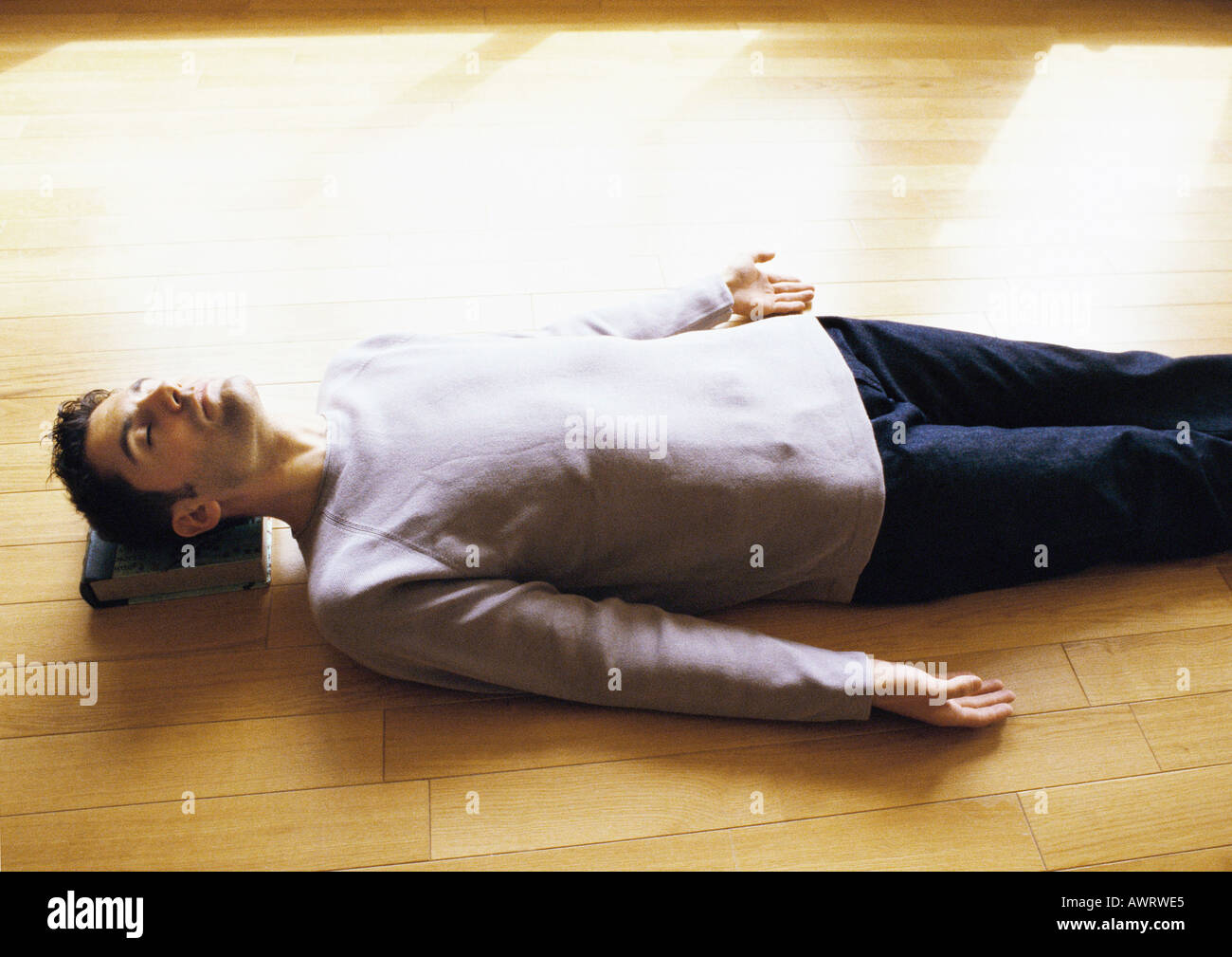 Yoga meditation lying down hi-res stock photography and images - Alamy