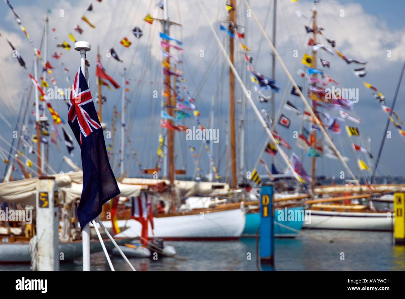 Old Gaffers wooden boat rally Yarmouth Isle of Wight England UK June ...